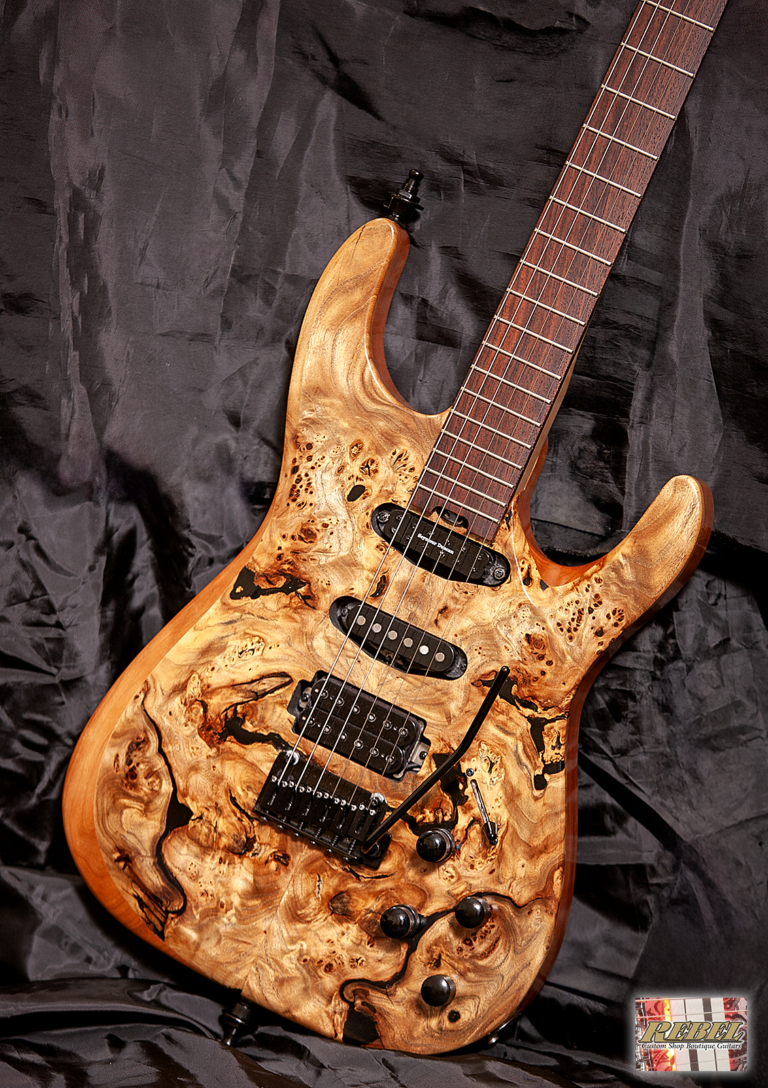 INCARNATE- Double Cutaway Exotic Wood Strat Style with Custom Switching ...